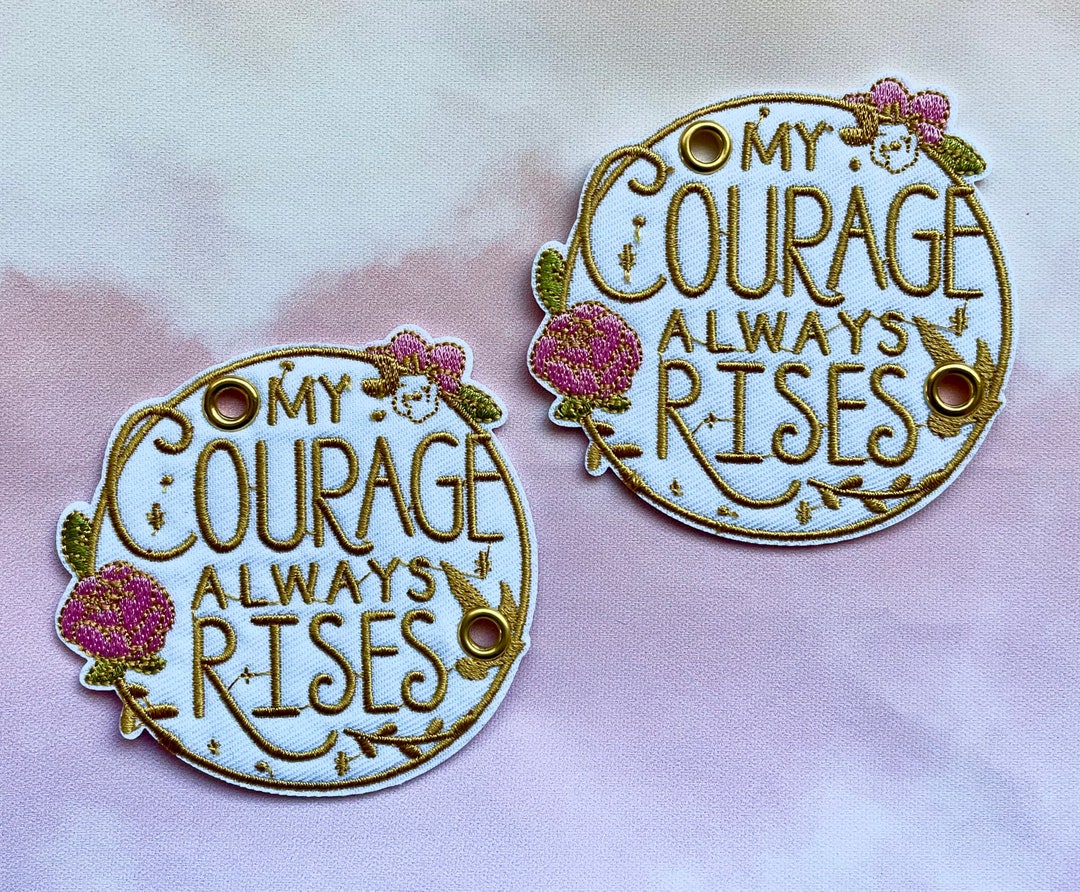 Courage Gold Floral Roller Skate Lace Patch - Individual Shoelace ...