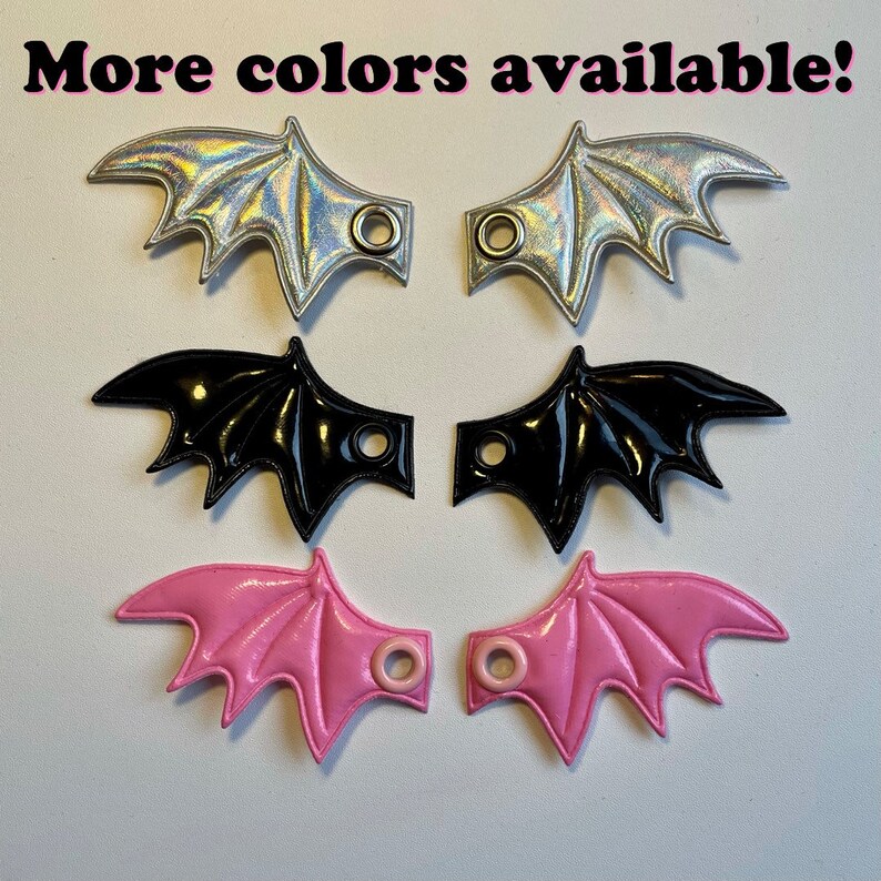 PAIR of Mini Bat Wings Roller Skate Lace Patch Halloween - Etsy