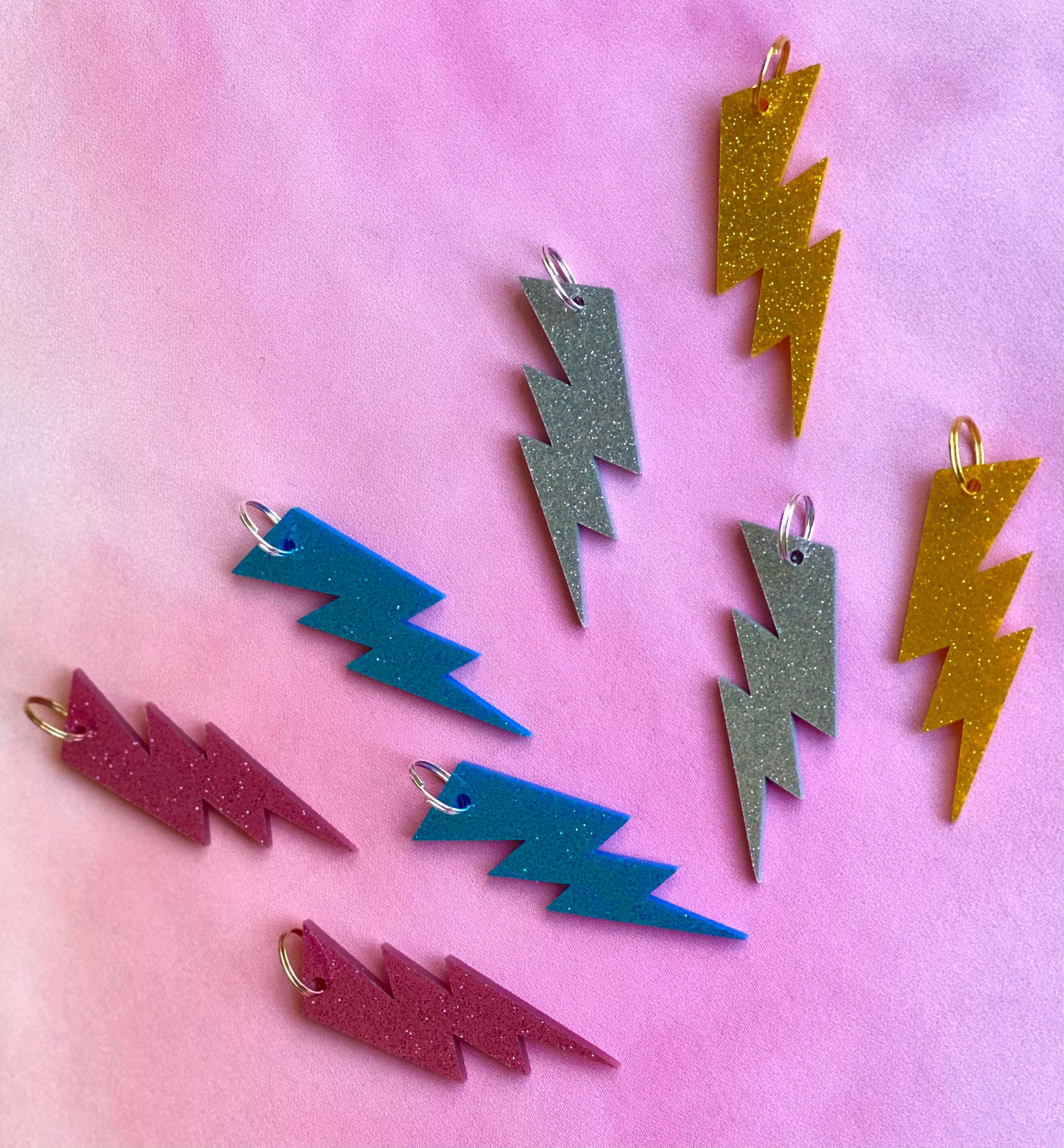 Lightning Roller Skate Lace Charm Acrylic Lightning Bolt - Etsy