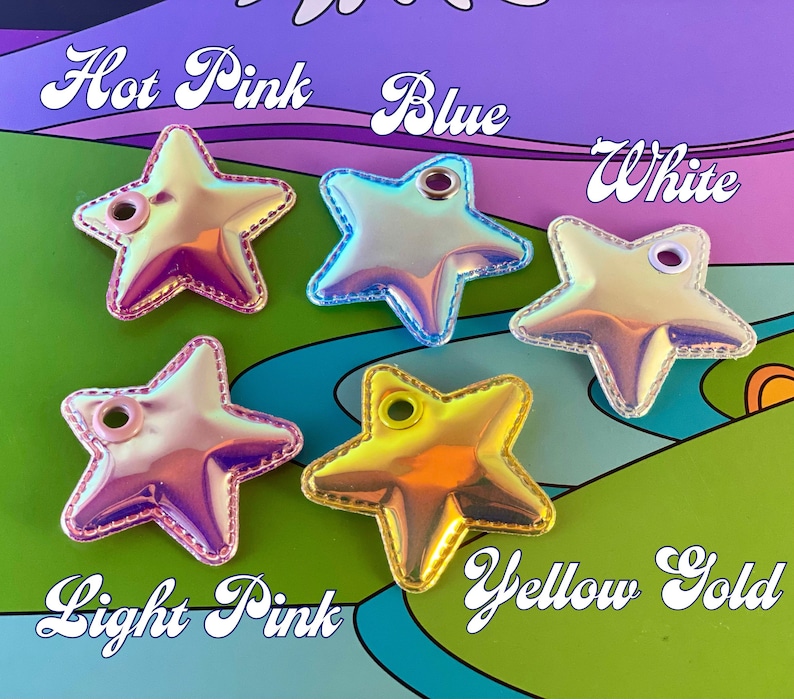 Holographic Round Shiny Star Roller Skate Lace Patch | Etsy