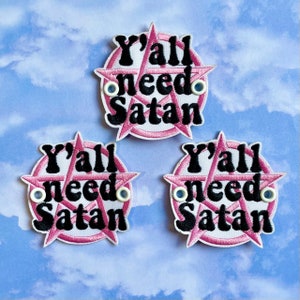 Satan Roller Skate Lace Patch - Individual Shoelace Accessory for ...
