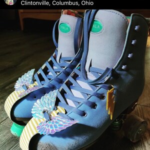 Lightning Roller Skate Lace Charm Acrylic Lightning Bolt - Etsy