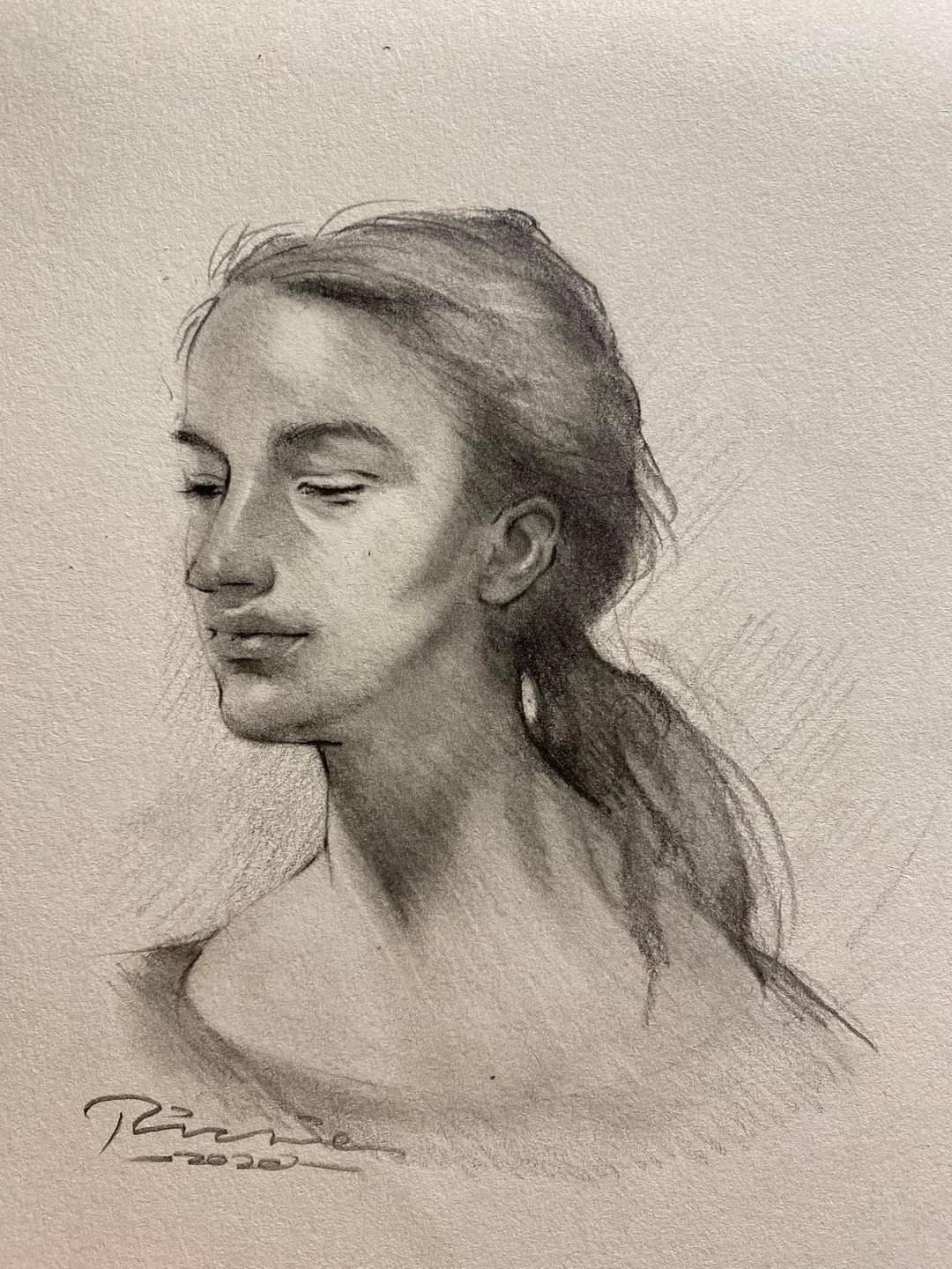 Custom Portrait Drawing in Pencil Sketch Style Solo to Family Portraits ...