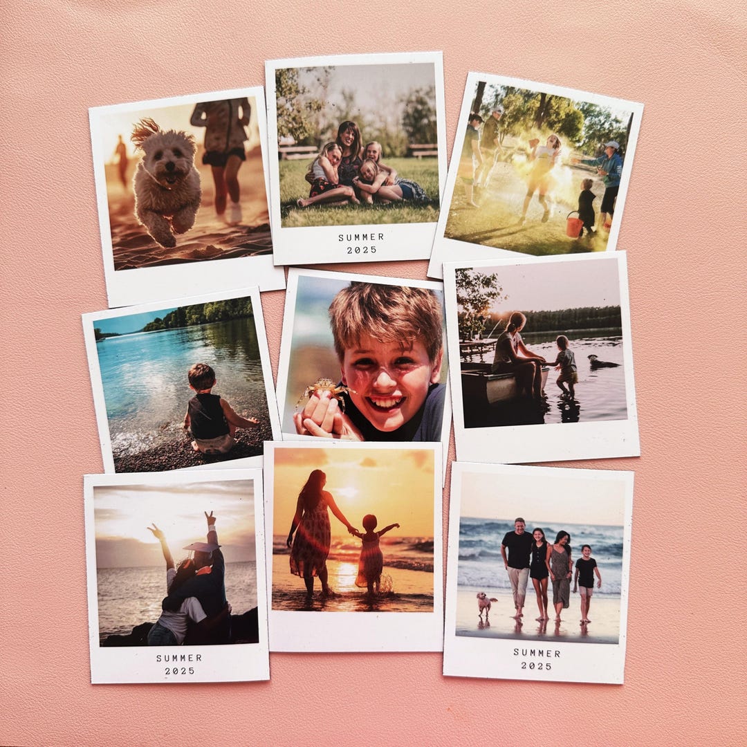 Personalized Polaroid Photo Fridge Magnets – Custom Photo Magnet Set ...
