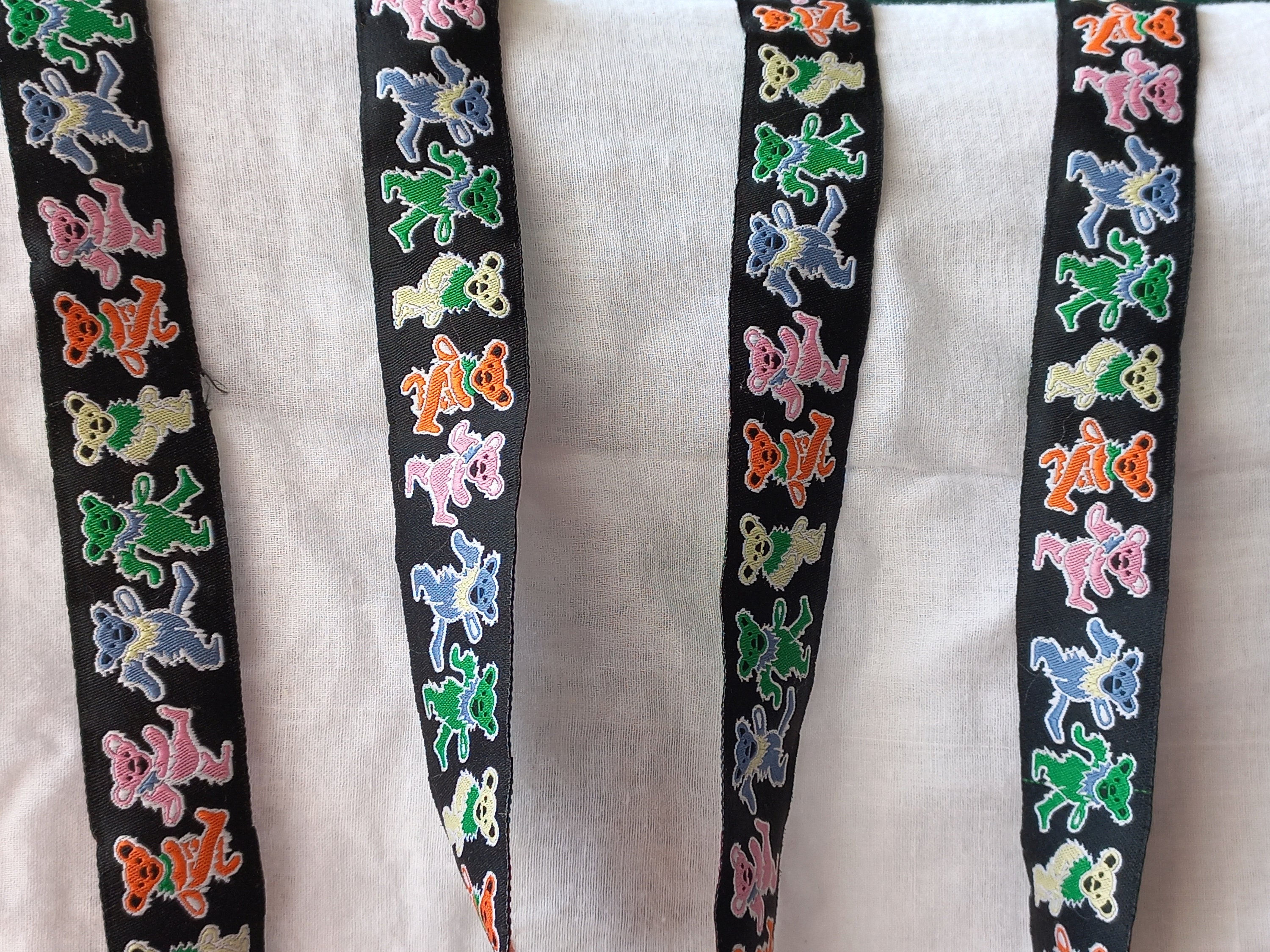 Iconic Grateful Dead Bear JACQUARD Ribbon POLYESTER Trim, 7/8 Wide 22mm ...