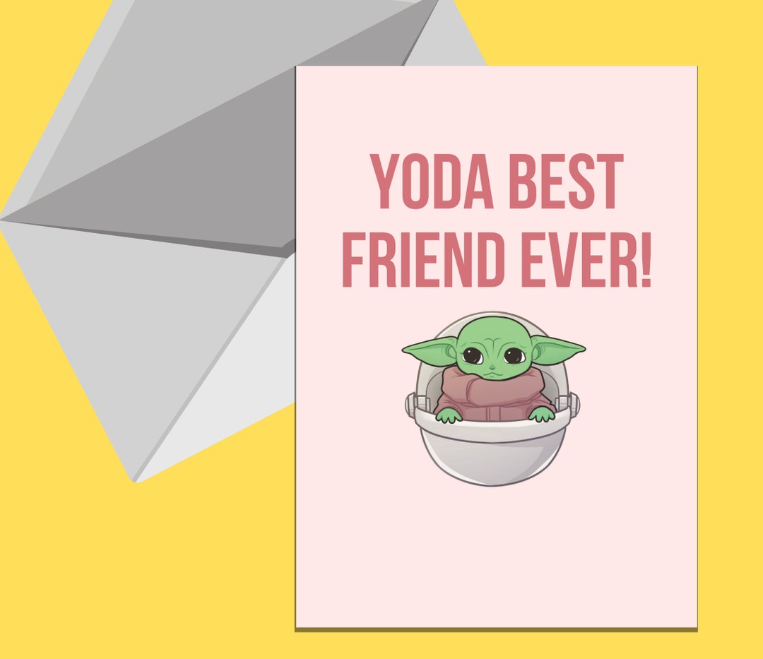 Yoda Best Friend Ever Funny BFF Valentine Valentine's Day Card ...