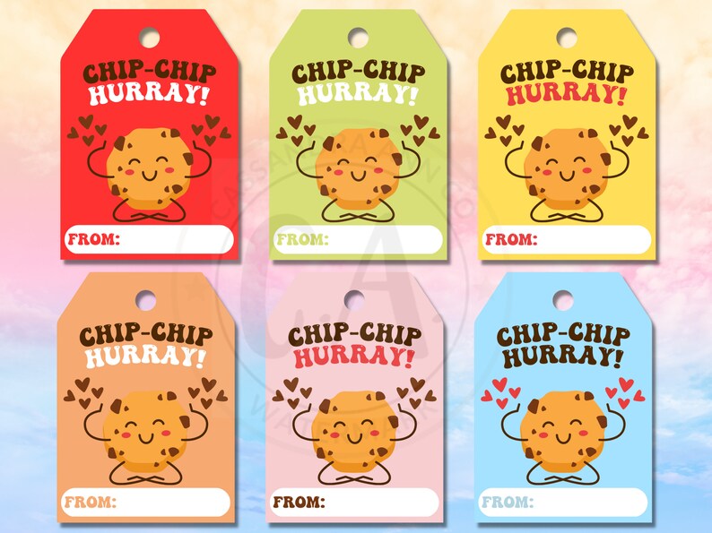 Kids Valentines Kids Valentine Cards Chip Hooray Cookie Valentine Tags ...
