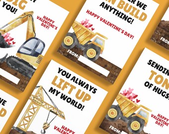 Construction Valentine's Day Cards, Classroom Valentine's Day Cards for ...