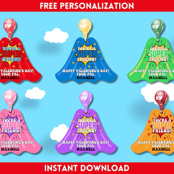 Superhero Valentine - Etsy