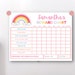 EDITABLE Rainbow Reward Chart, Rainbow Behavior Chart, Pastel Rainbow ...