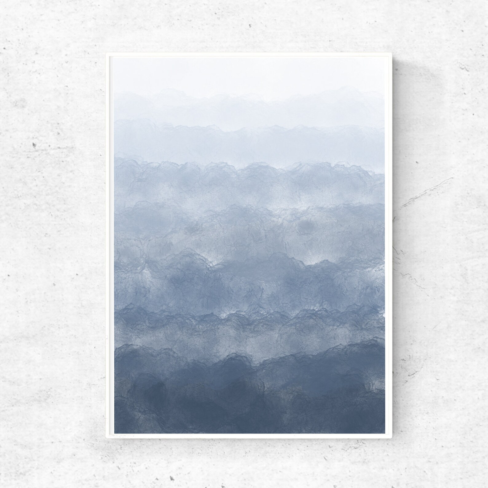 Abstract Blue Wall Art Set Large Navy Prints Farmhouse Art - Etsy