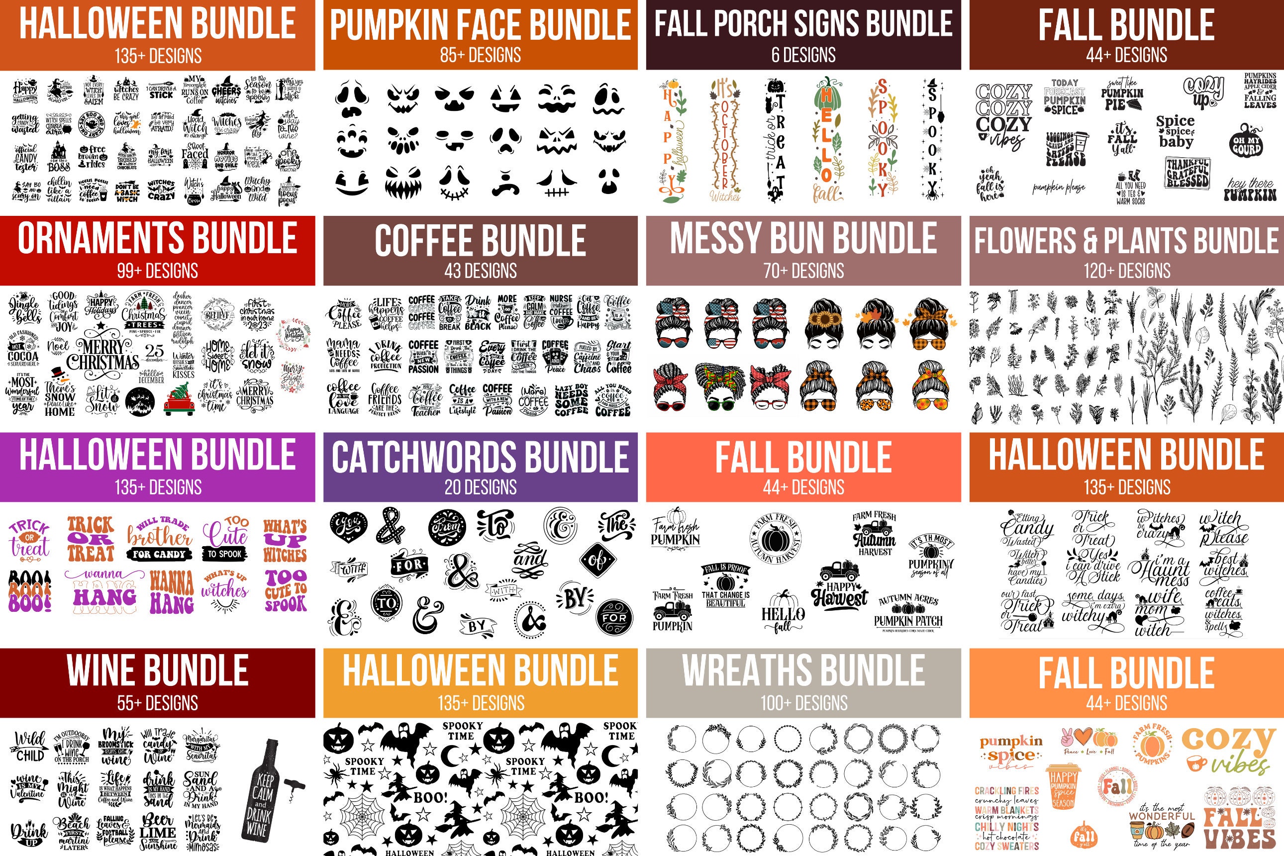 Mega SVG Bundle 3000 Designs, T Shirt Designs SVG, Svg Files for Cricut ...