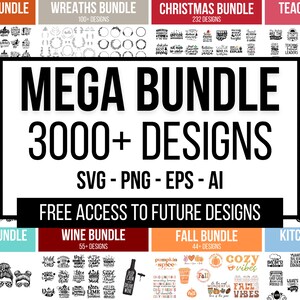 Mega SVG Bundle Designs, T Shirt Designs SVG, Svg Files for Cricut ...