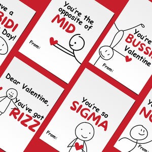Slang Kids Valentine's Day Cards, Funny Printable Classroom Valentine ...