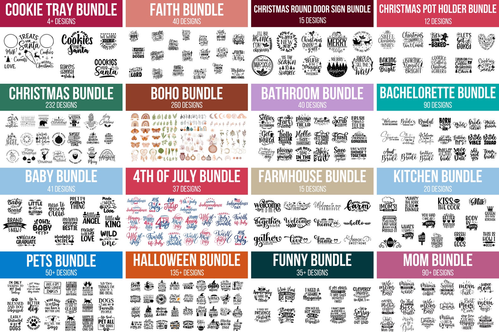 Mega SVG Bundle Designs T Shirt Designs SVG Svg Files for - Etsy