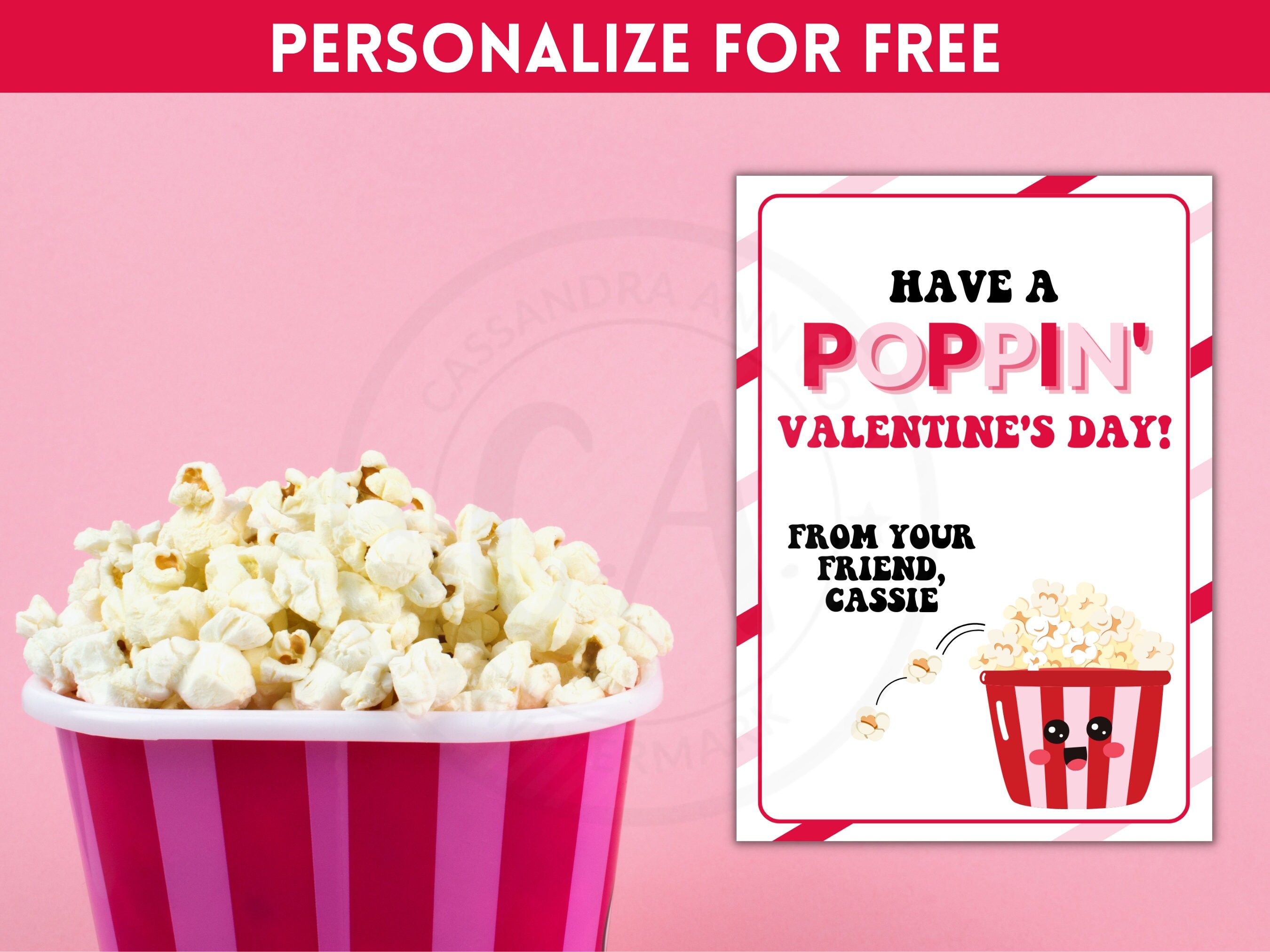 Printable Have a Popping Valentine's Day Card Popcorn - Etsy