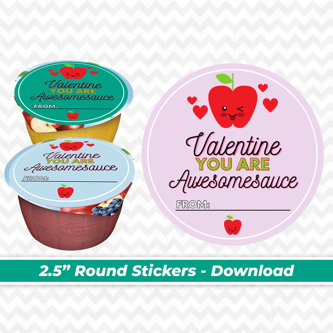 Kids Valentines Kids Valentine Cards Applesauce Valentine Tags ...