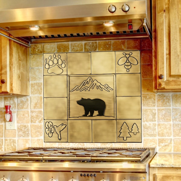 Bear Backsplash - Etsy