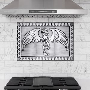 Majestic, Powerful Dragon on 3 Tiles. Available in 3 Sizes. 100% Copper ...