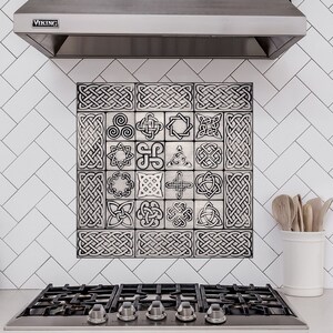 Beautiful Celtic Backsplash. 26 Unique Handmade Tiles - 100% Copper ...
