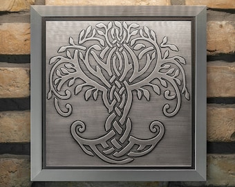 Gorgeous Tree of Life in a Beautiful, Unique Wooden Frame. Handmade 100 ...