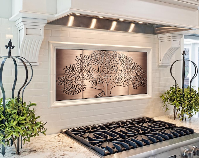 Real Metal Pine Tree Tile Set 4x12 Inches Hand Poured in Montana ...