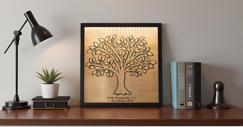 Personalized, Lovely Tree of Life in a Beautiful, Unique Wooden Frame ...