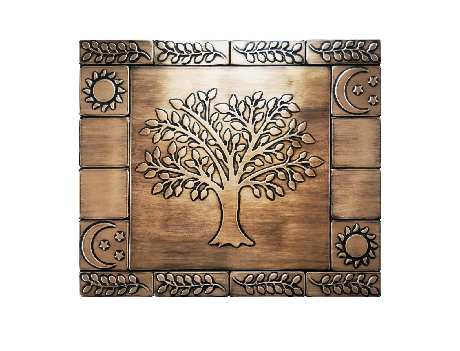 Beautiful Tree of Life With Olive Branches Sun and Moon Set | Etsy