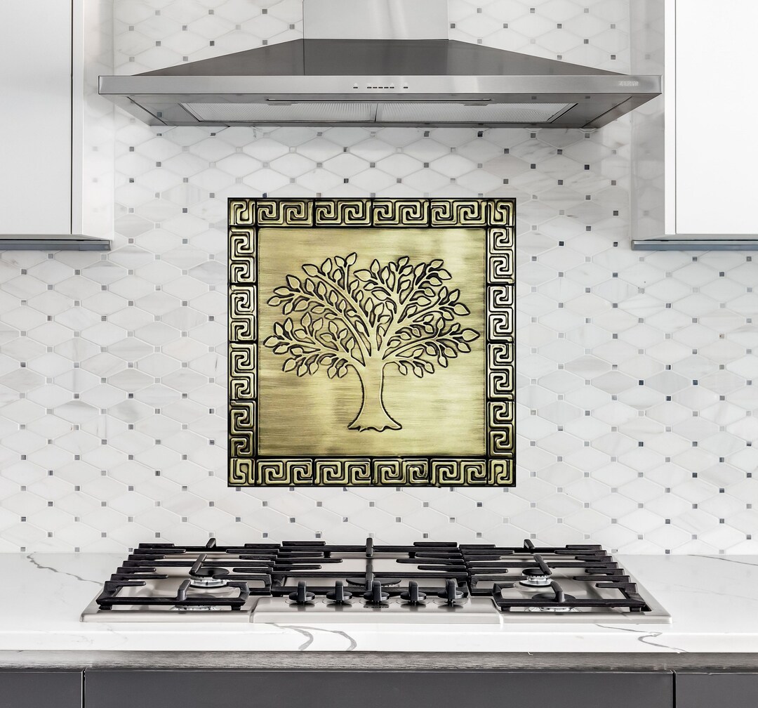 Beautiful Tree With a Greek Key Pattern- Handmade 100% Copper, Brass or ...