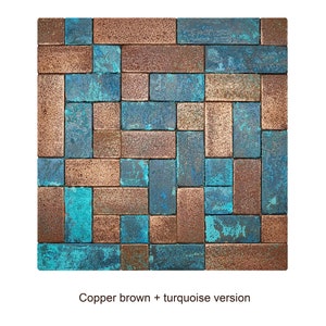 Vintage Style Real Copper Patina Tiles - Handamde 45 Pieces - Etsy