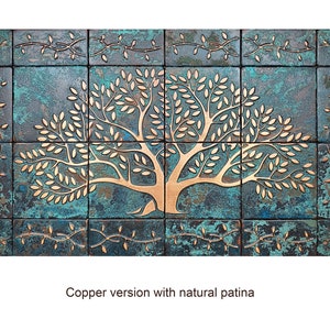 Tree of Life With a Beautiful Ornament - Set of 24 Handmade Tiles - 100 ...