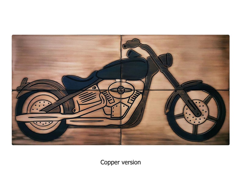 Classic Beautiful Motorcycle Set of 4 Handmade Tiles 100% - Etsy