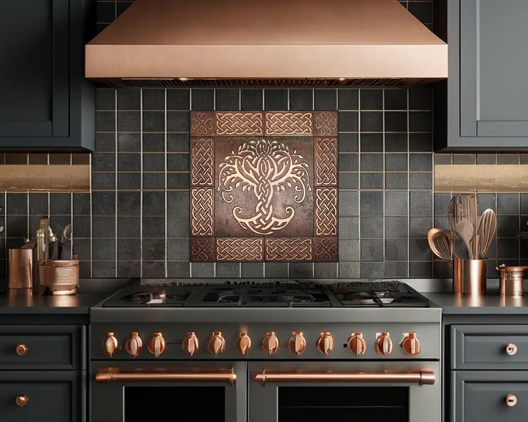 Celtic Tree of Life Backsplash - 100% Copper, Stainless Steel or Brass ...