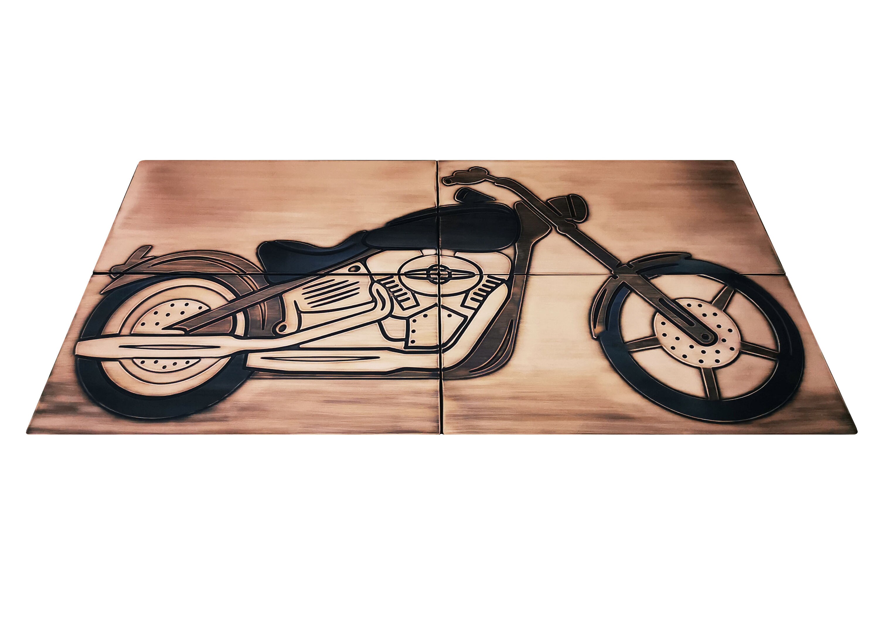 Classic beautiful motorcycle Set of 4 Handmade tiles 100% | Etsy