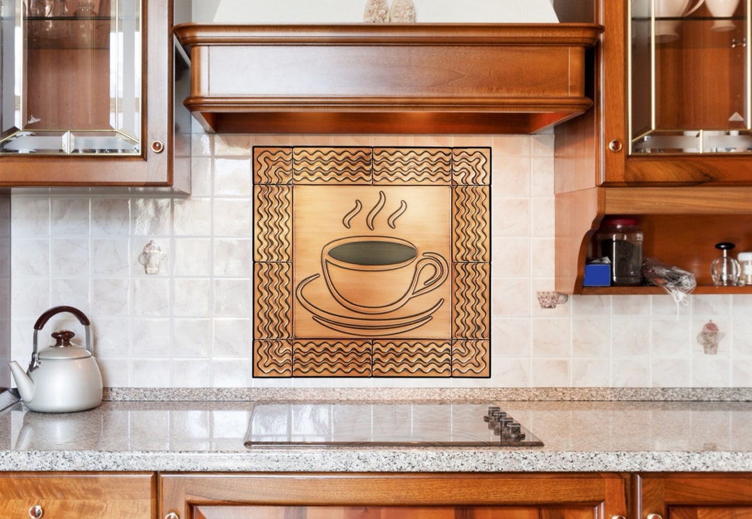 Coffee Cup - Set of 13 Handmade Tiles - 100% Copper, Stainless Steel or ...