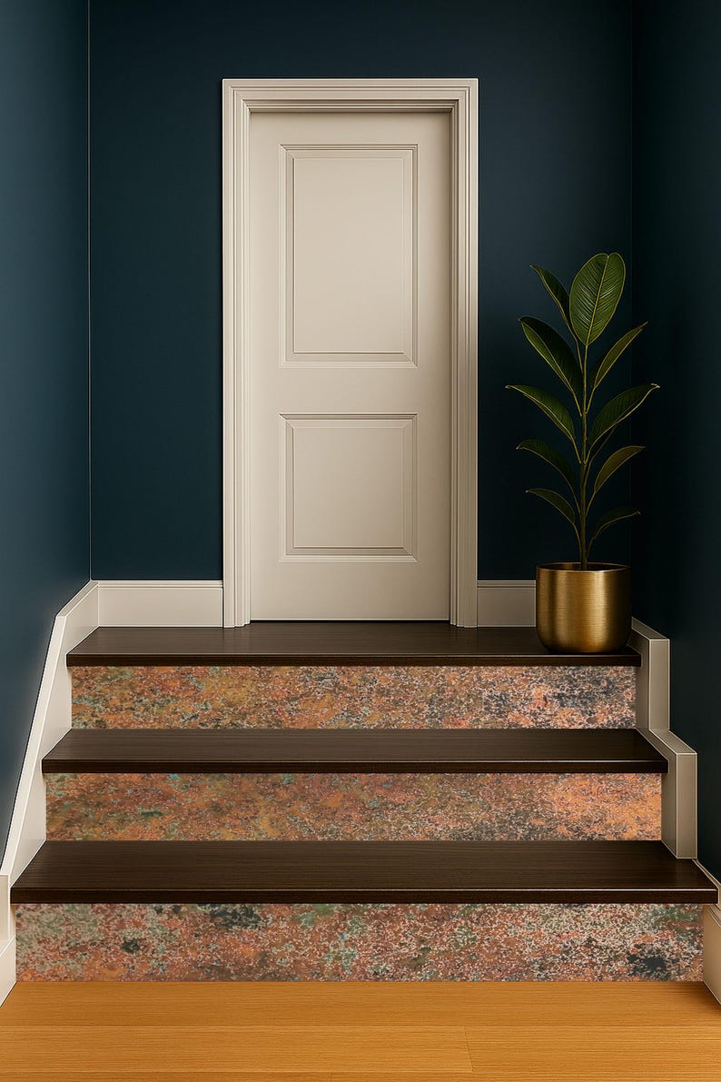 Real Copper Stair Risers – Mystic Copper Nebula – Handcrafted, Cut to ...