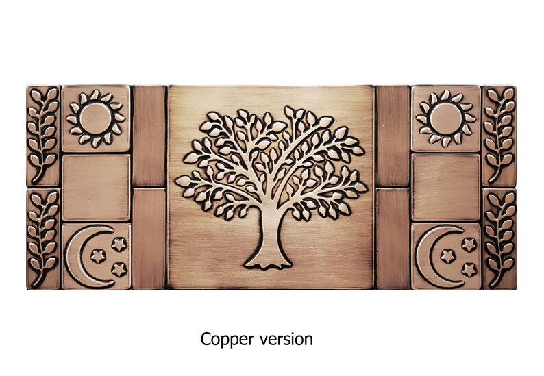 Beautiful Tree of Life With Olive Branches, Sun and Moon, Set of 15 ...