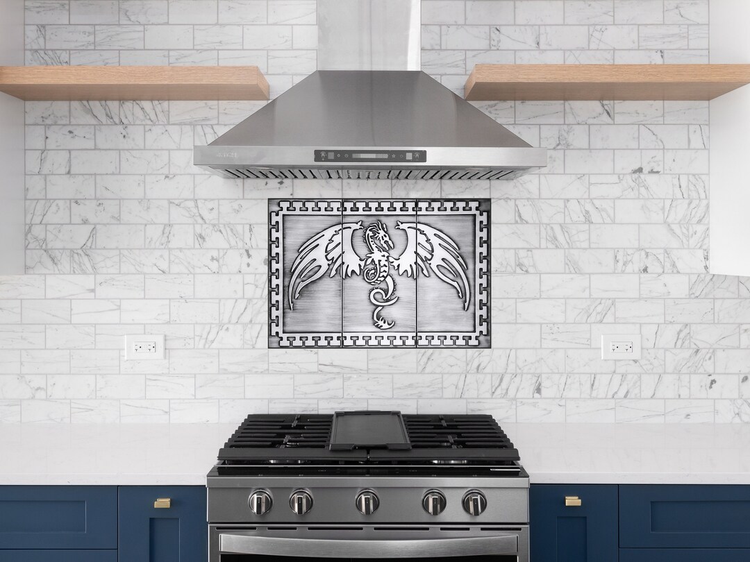 Majestic, Powerful Dragon on 3 Tiles. Available in 3 Sizes. 100% Copper ...