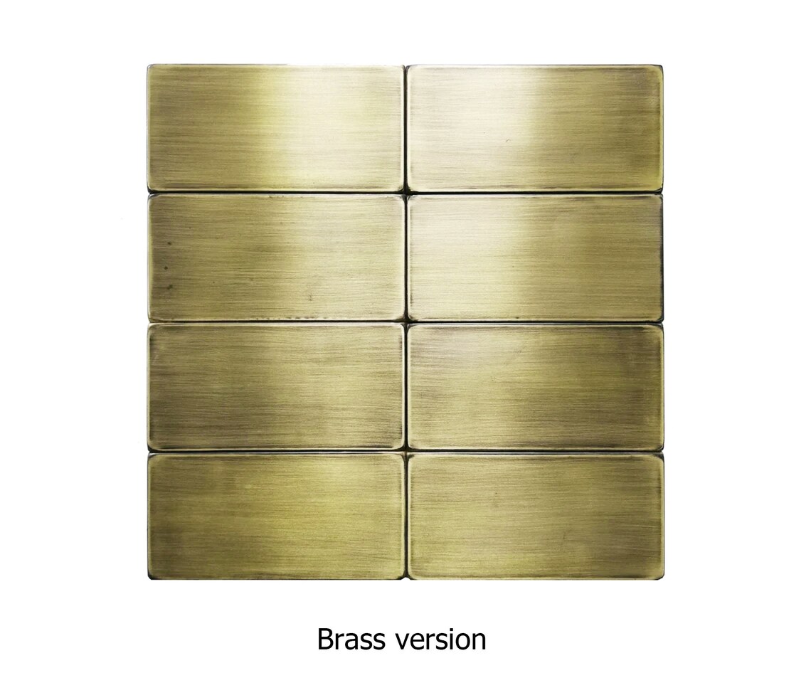 Set of 8 Handmade Subway Tiles 100% Copper Stainless Steel - Etsy