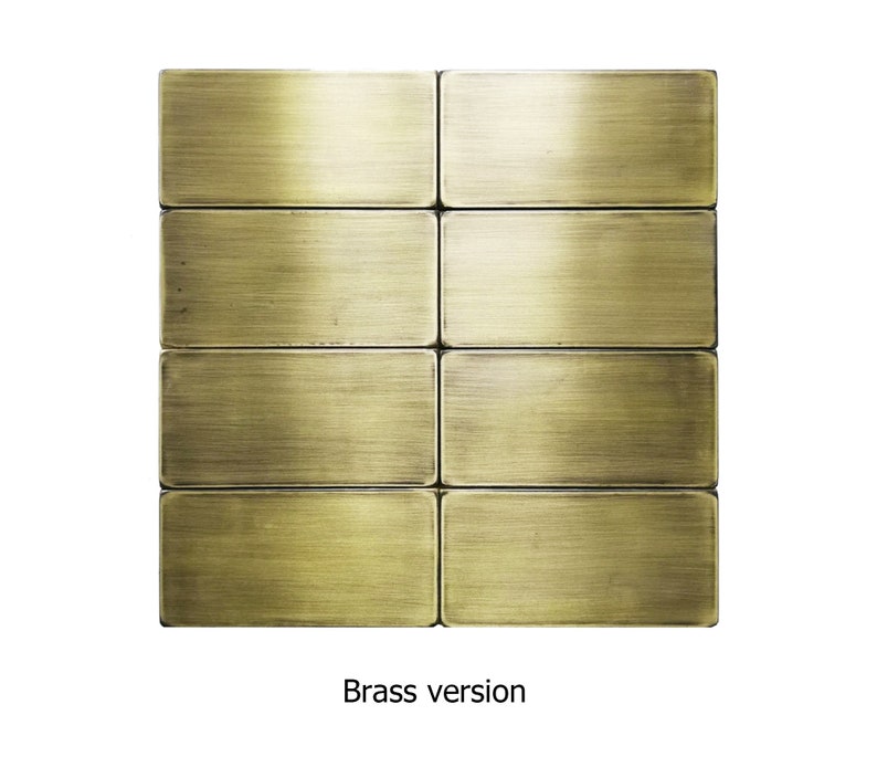 Set of 8 Handmade Subway Tiles 100% Copper Stainless Steel - Etsy