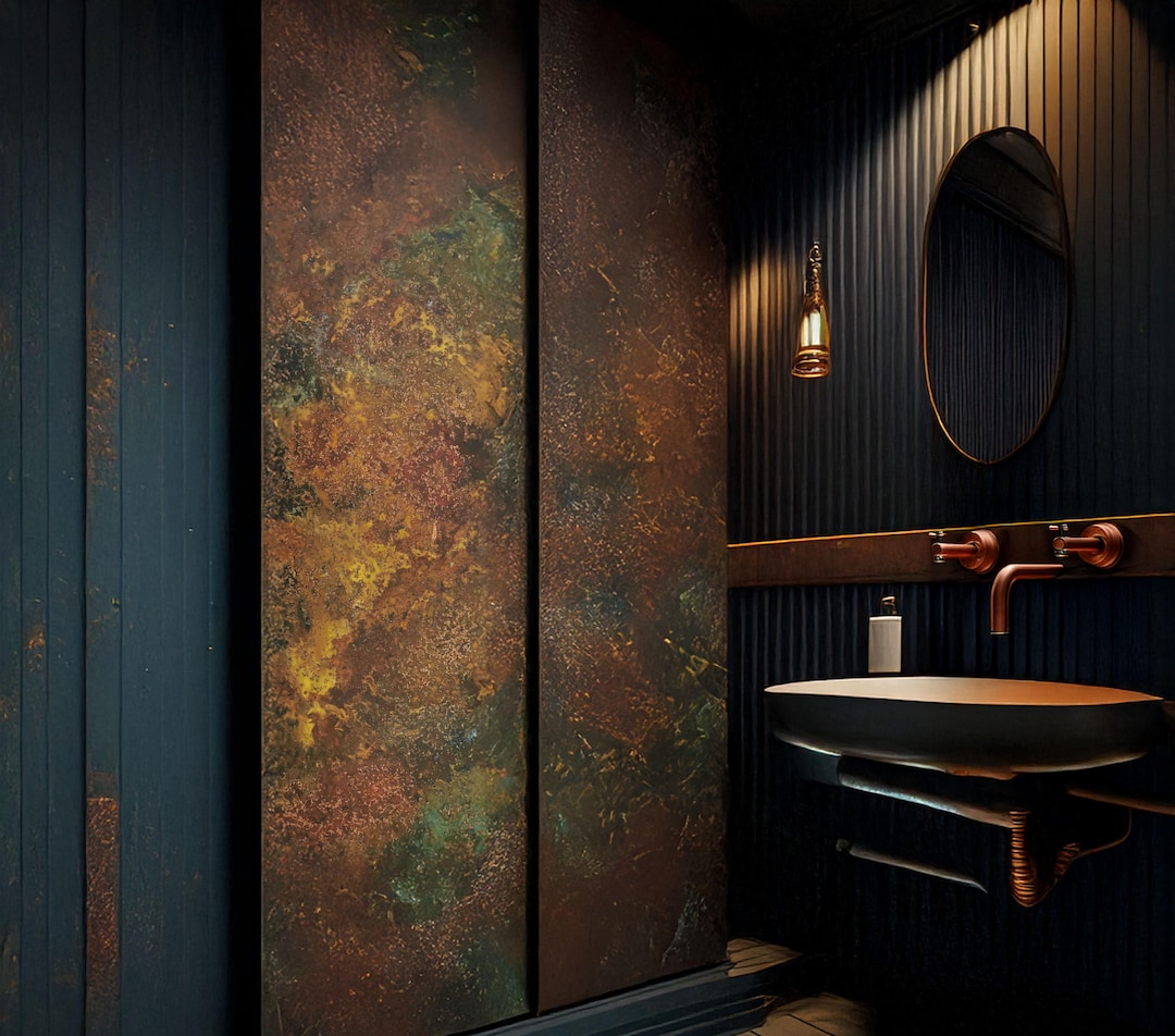 Savage Copper Bloom – Real Copper Wall Panel – Handmade Metal Sheet Art ...