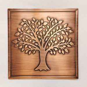 Tree of Life - Handmade Copper Tile. Material - 100% Copper, Covered ...
