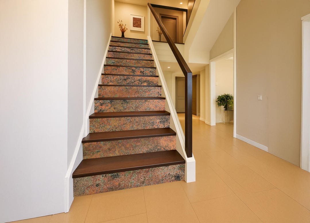 Real Copper Stair Risers – Mystic Copper Nebula – Handcrafted, Cut to ...
