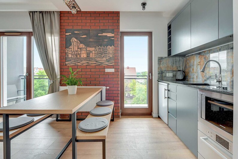 Beautiful City View - Set of 12 Handmade Tiles - 100% Copper, Brass or ...