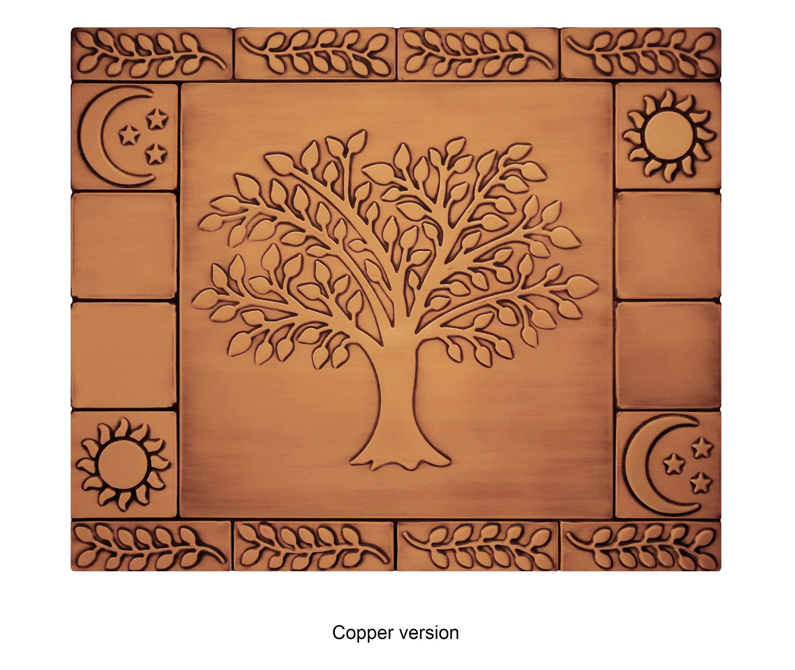 Beautiful Tree of Life With Olive Branches, Sun and Moon, Set of 17 ...
