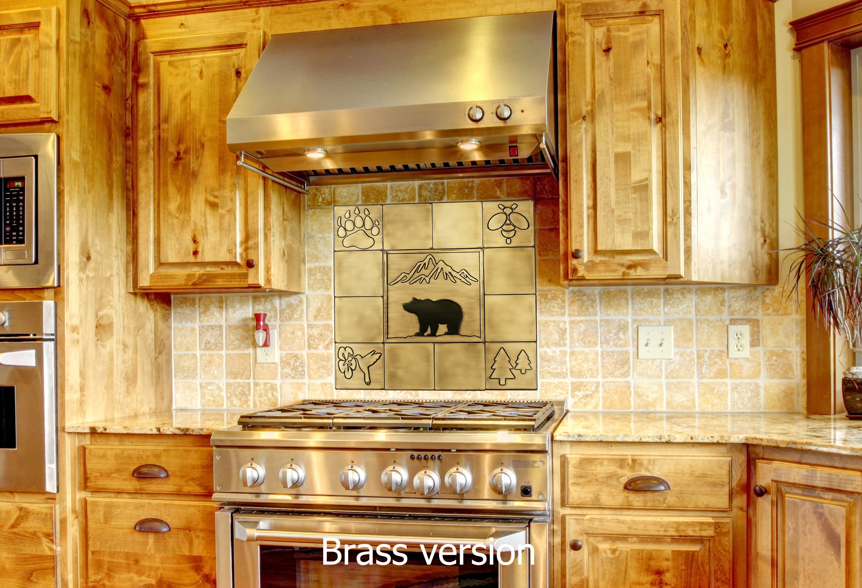 Bear and Mountains Set of 13 Handmade Tiles 100% Copper - Etsy