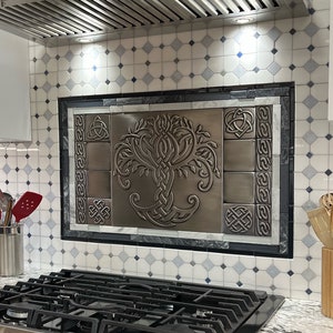 Magnificent Celtic Backsplash - Set of 17 Handmade Tiles - 100% Copper ...