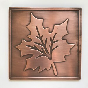Maple Leaf 100% Copper Tile, Handmade Metal Wall Art, Wall Tile ...