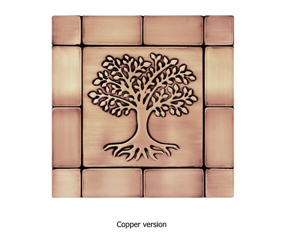 A Simple Beautiful Tree and Root Tile Set 100% Copper | Etsy