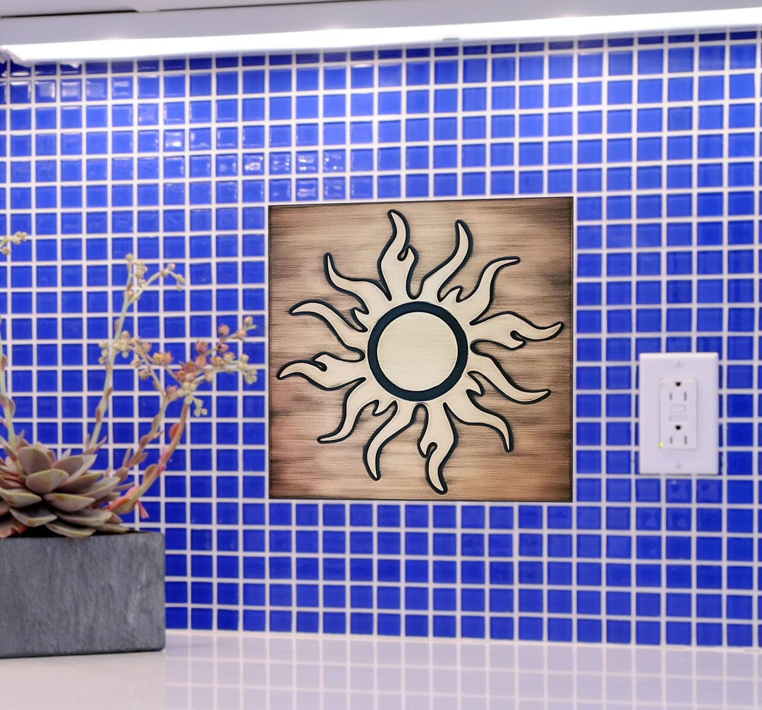 Magnificent Sun - Handmade 100% Copper, Brass or Stainless Steel Tile ...